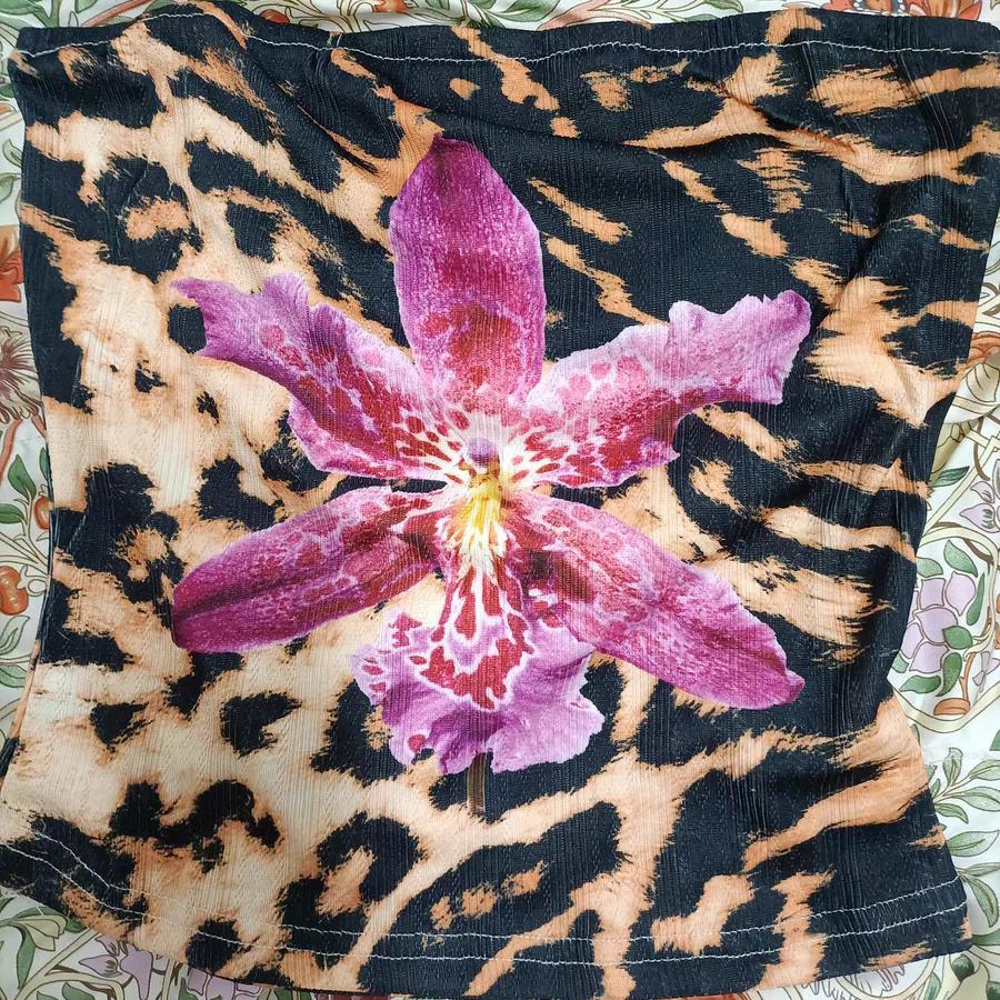 Y2K Leopard Print Tube Top, Summer Strapless Top With Purple Spotted ...