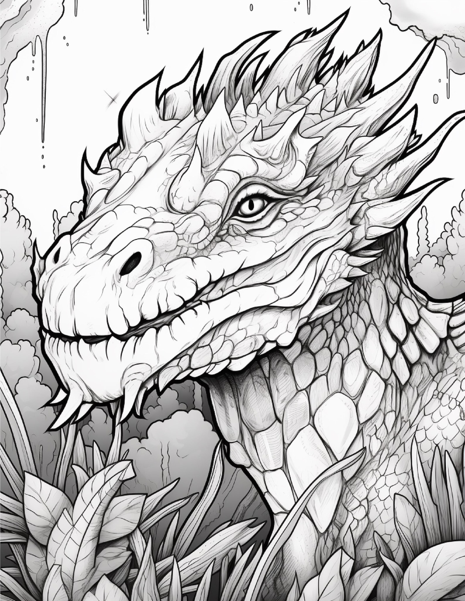 Coloring Book dragons - Etsy