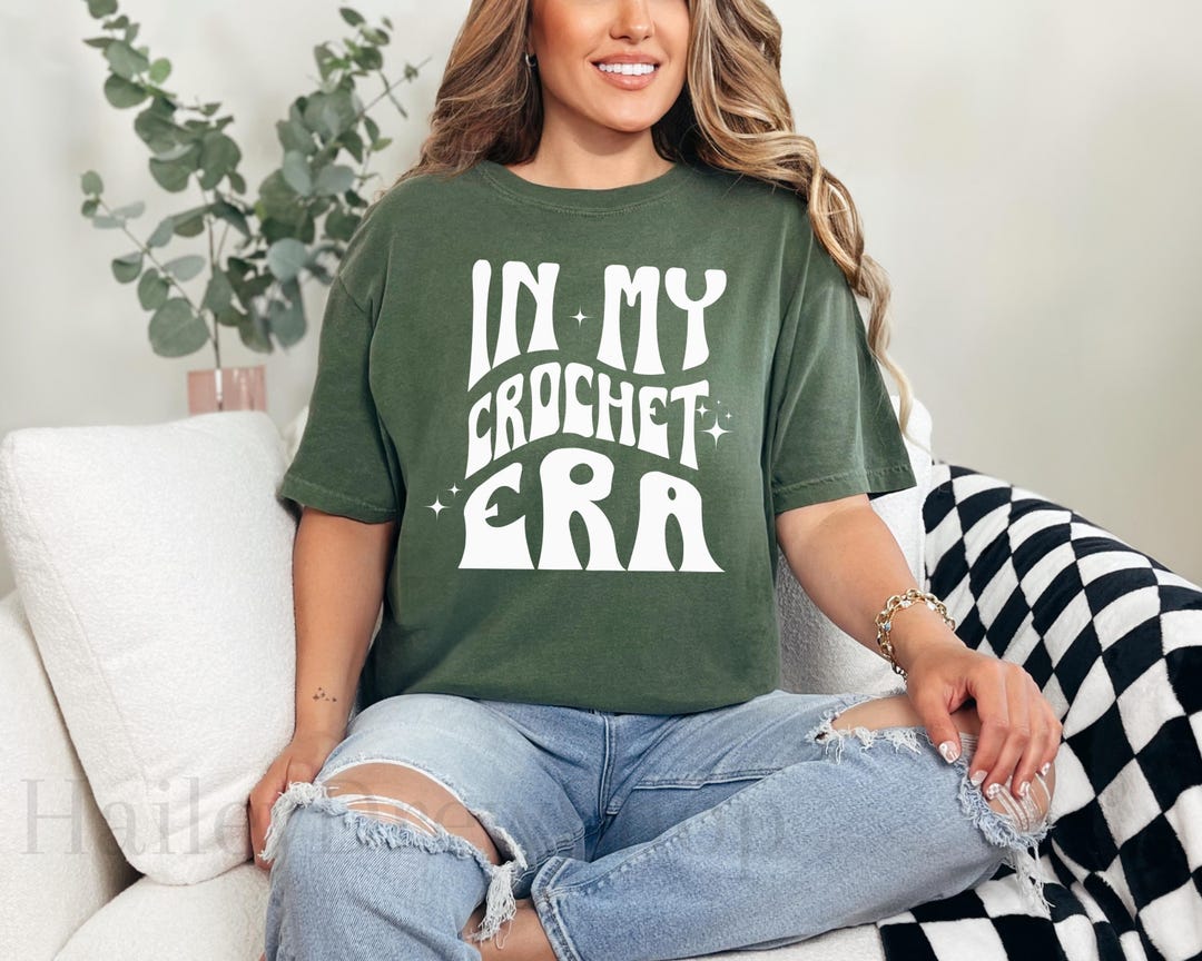 Comfort Colors® in My Crochet Era Short Sleeve T-shirt - Funny Crochet ...