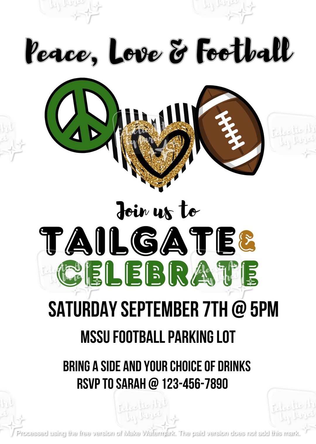 Tailgate Invitation- Customizable: {READ DESCRIPTION} - Etsy