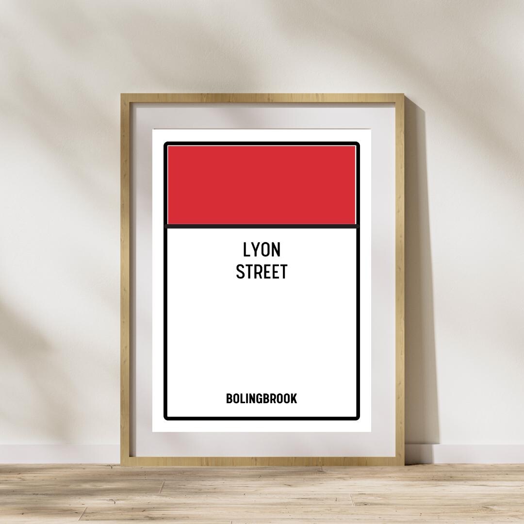 Red Monopoly Address Print: Customizable- READ DESCRIPTION - Etsy