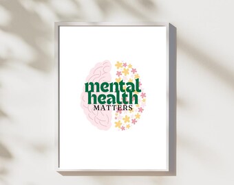 Mental Health Matters Print - Etsy