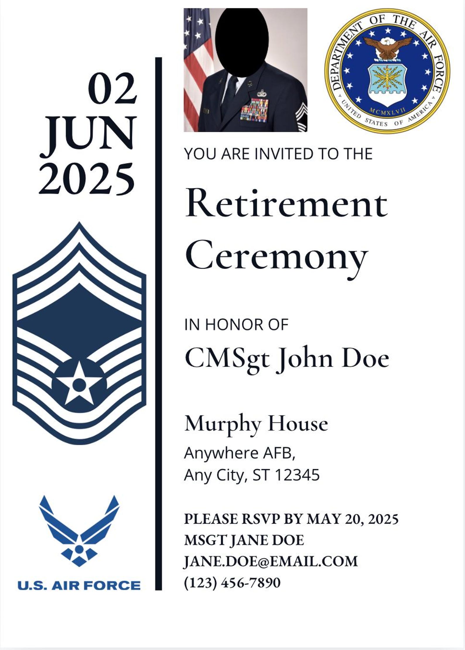 Air Force Retirement Ceremony - Etsy