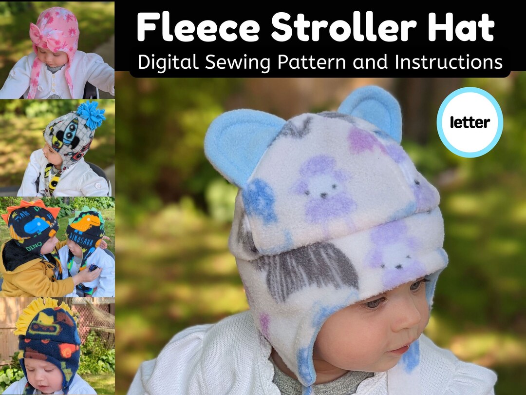 Adorable Kid's Fleece Stroller Hat Sewing Pattern and - Etsy