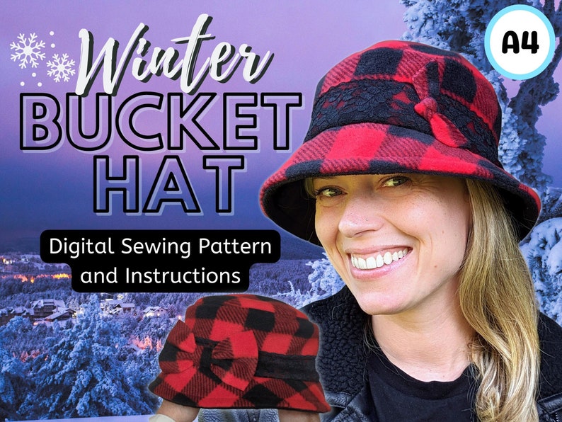 Winter Bucket Hat Sewing Pattern and Instructions Digital - Etsy