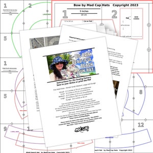 Big Brim Sun Hat Sewing Pattern, 5 Adult Sizes (PDF) - Etsy