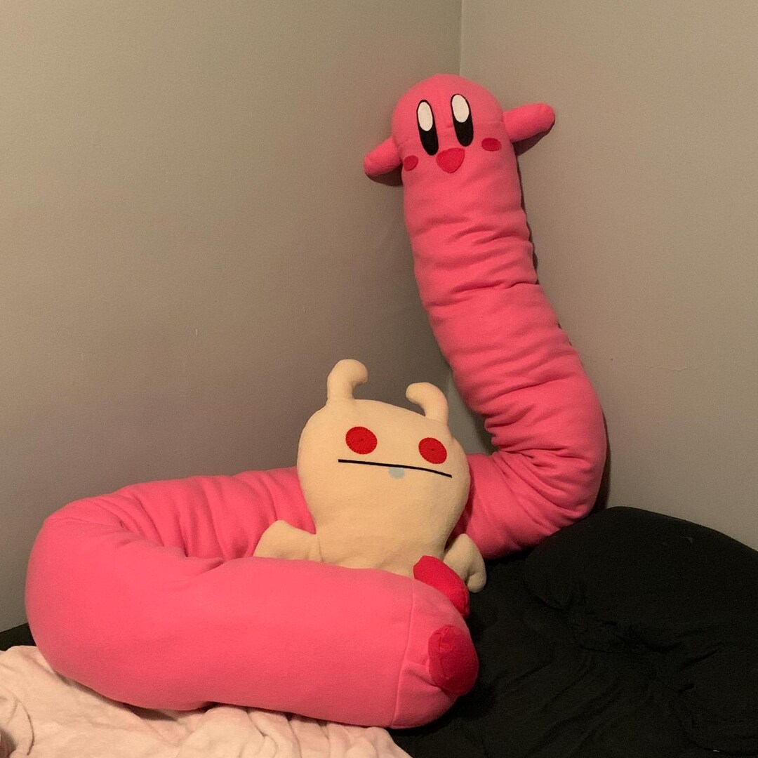 Long Kirby Plushie - 10ft Long Extra Large Kirby Inspired Plushie - Etsy