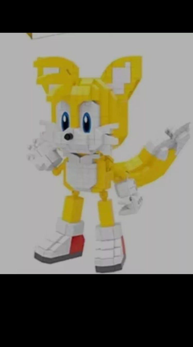 Tails Building Blocks Sonic the Hedgehog DIY Gift Christmas Birthday - Etsy