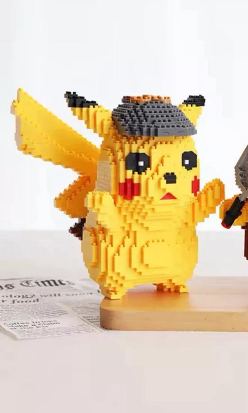 Detective Pikachu Building Blocks Construction.kids Adult Block Set ...