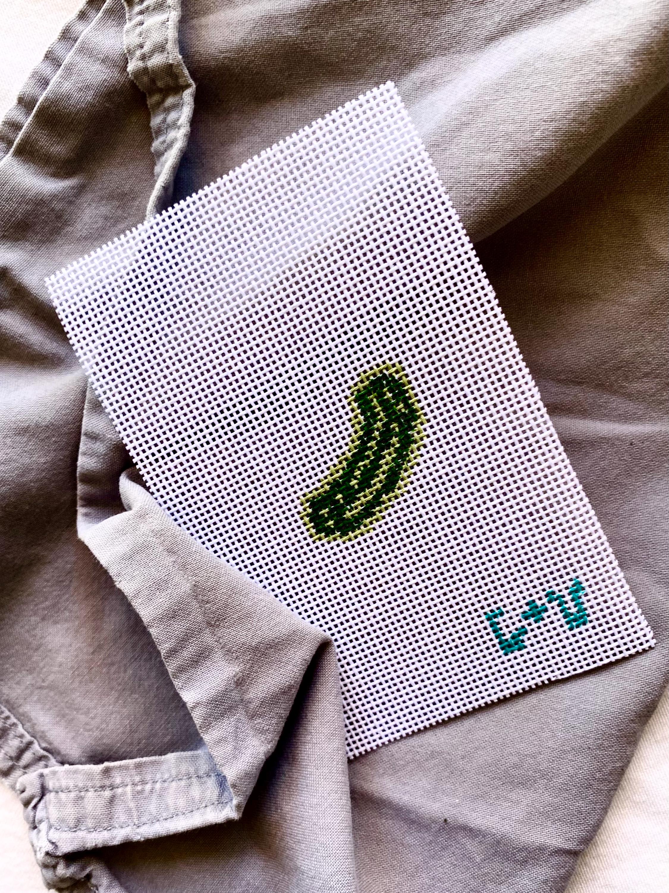 MINI PICKLE Needlepoint Canvas | Hand Painted | Stitch Painted Zweigart ...
