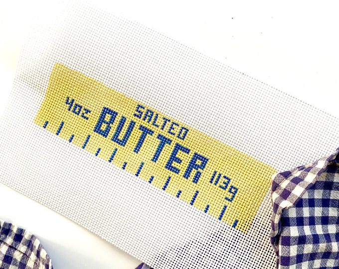 STICK of BUTTER BOOKMARK | Hand Painted Needlepoint Canvas 13 Mesh ...