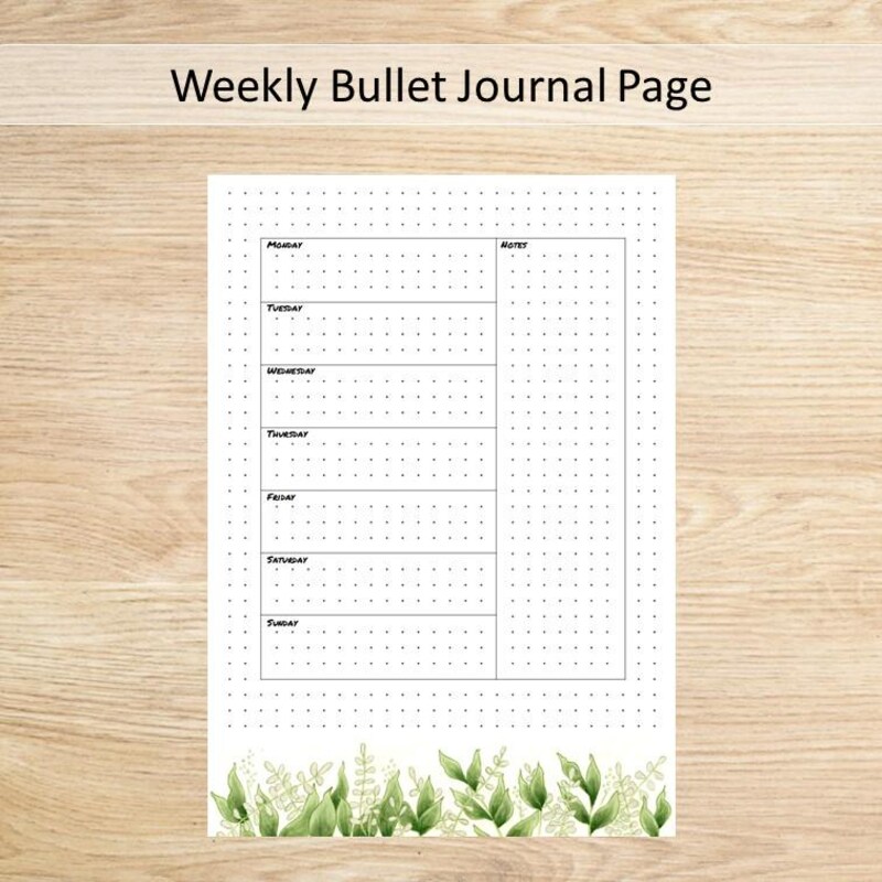 Bullet Journal Pages - Etsy