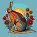 Whimsical Jackrabbit Digital Clipart - 20 PNG Images of Rabbits ...
