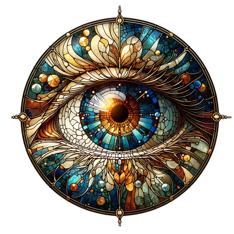 Stained Glass Eye Clipart Collection - 12 Digital PNG Graphics for ...