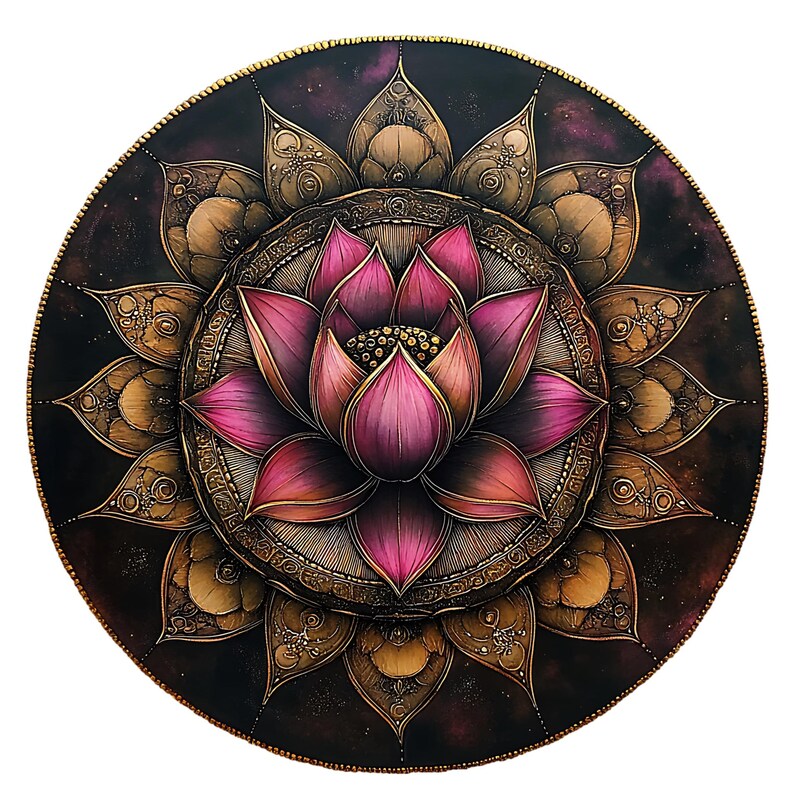 Lotus Mandala Clipart Collection - 12 Instant Download Digital PNG ...