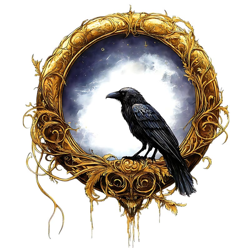 Raven Moon Clipart Collection - 24 Digital PNG Images for Instant ...