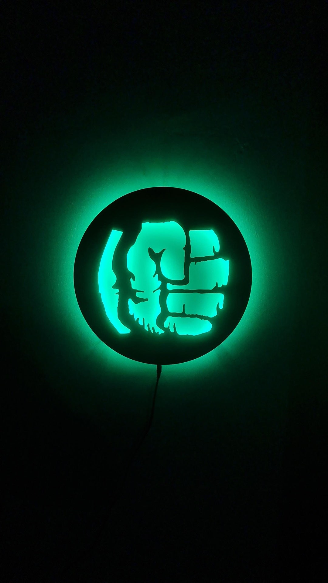 Hulk's Fist LED Lighted Sign, Hulk Illuminated Sleek Room Decor ...