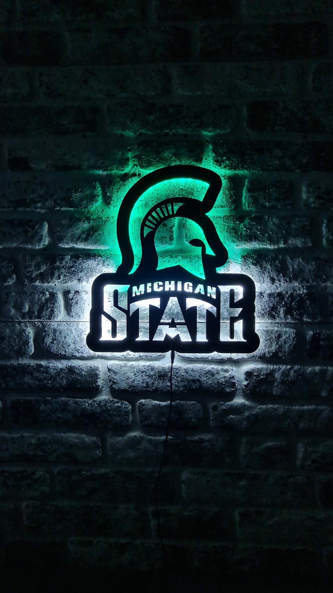Michigan State Spartan Football Led Sign, Michigan State University ...