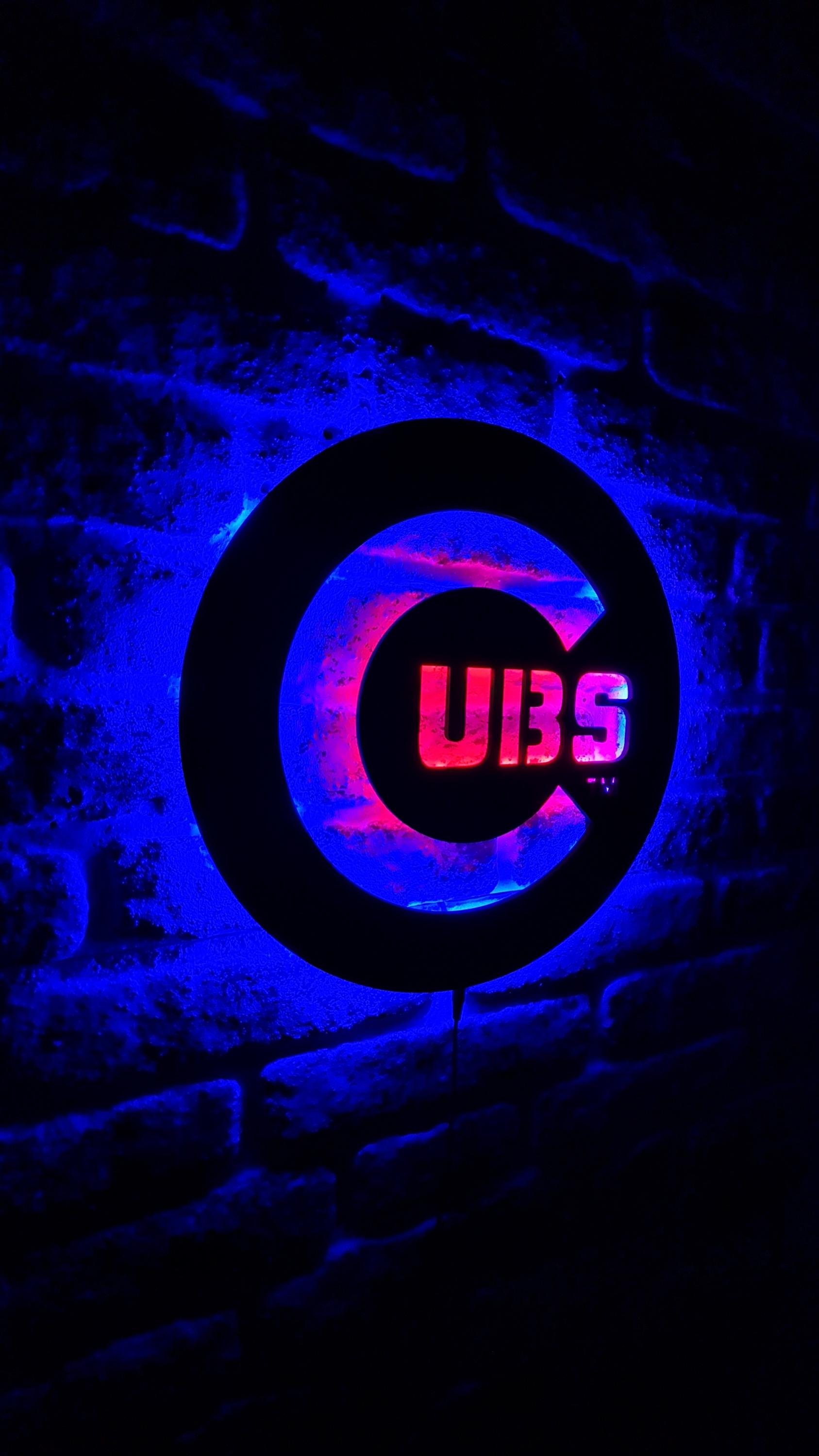 Chicago Cubs LED Lighted Sign, Baseball Team Emblem Illuminated Wall ...