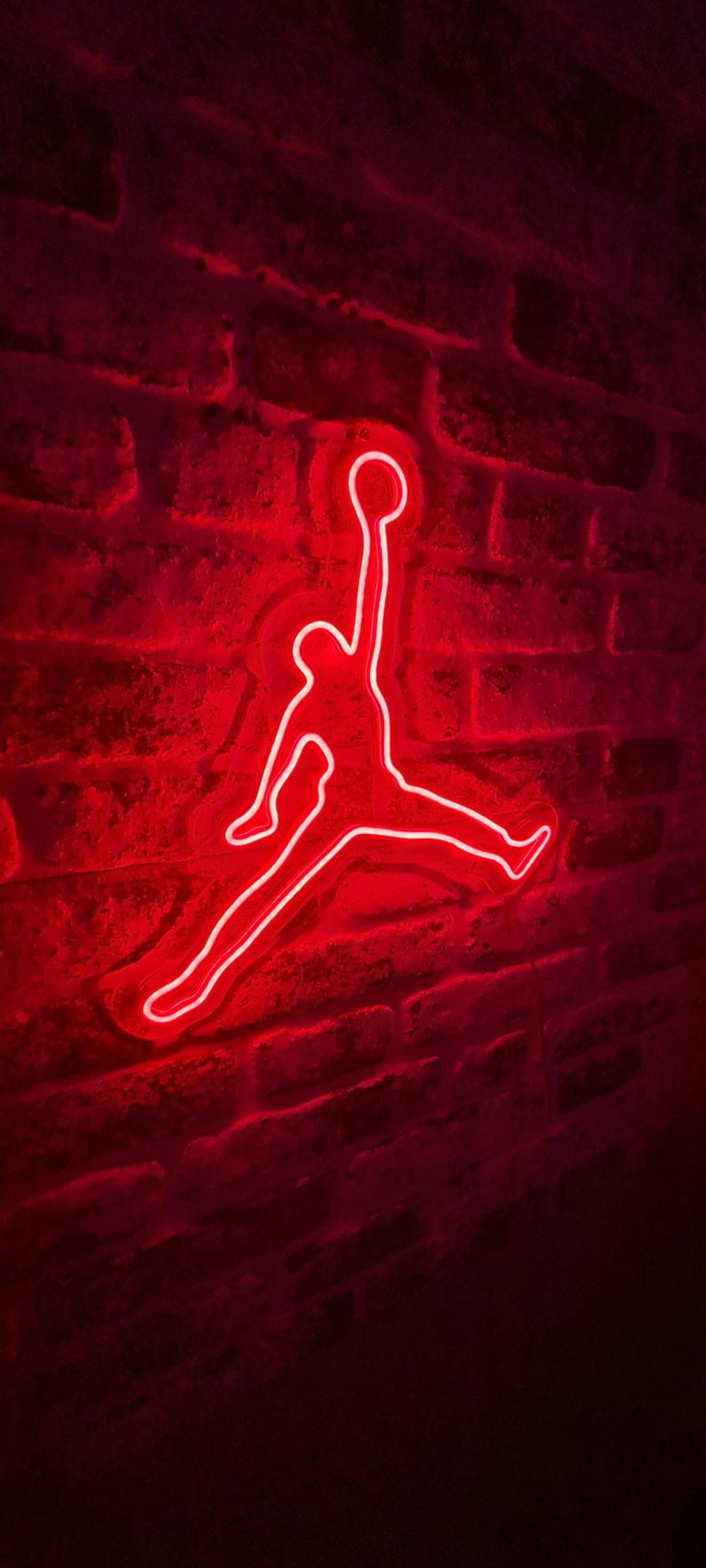 Jordan Neon Sign, Jordan Jumpman Wall Decor, Sleek Neon Sign, Perfect ...