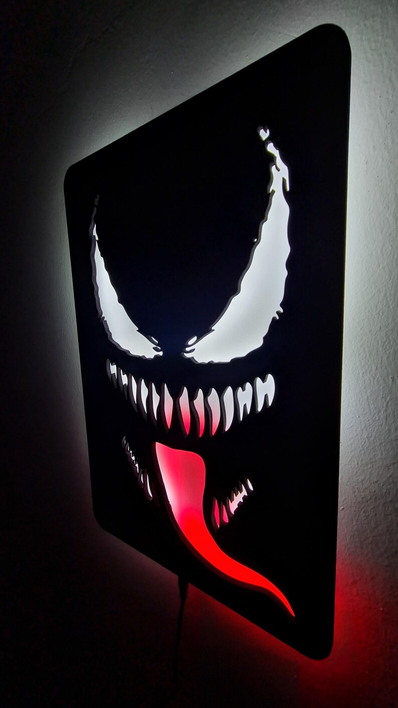 Venom Fans Led Lighted Sign, Venom Carnage Sign Wall Decor, Multiple ...