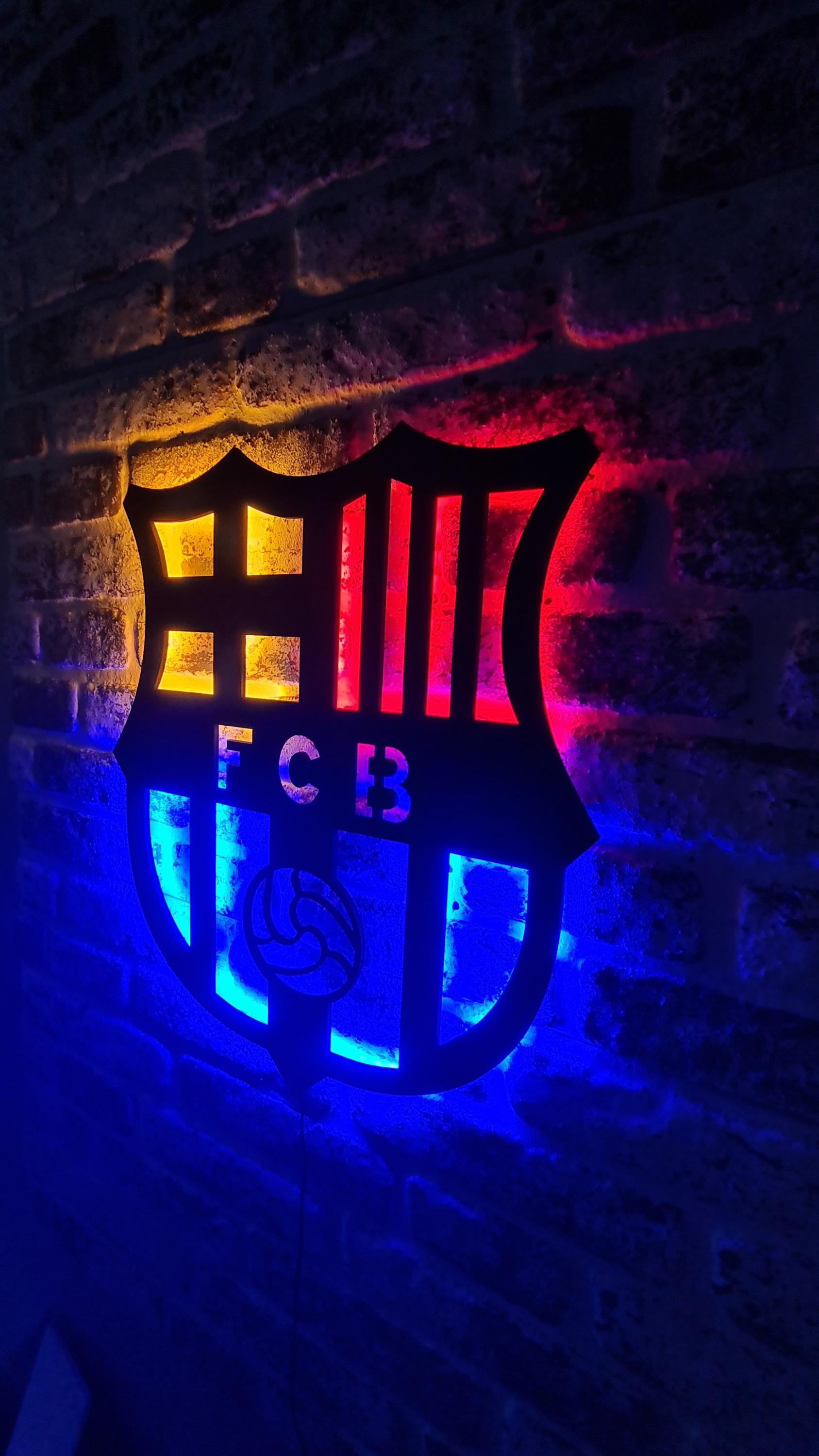 Barcelona LED Lighted Sign, Football Team Logo Wall Decor, Perfect for ...