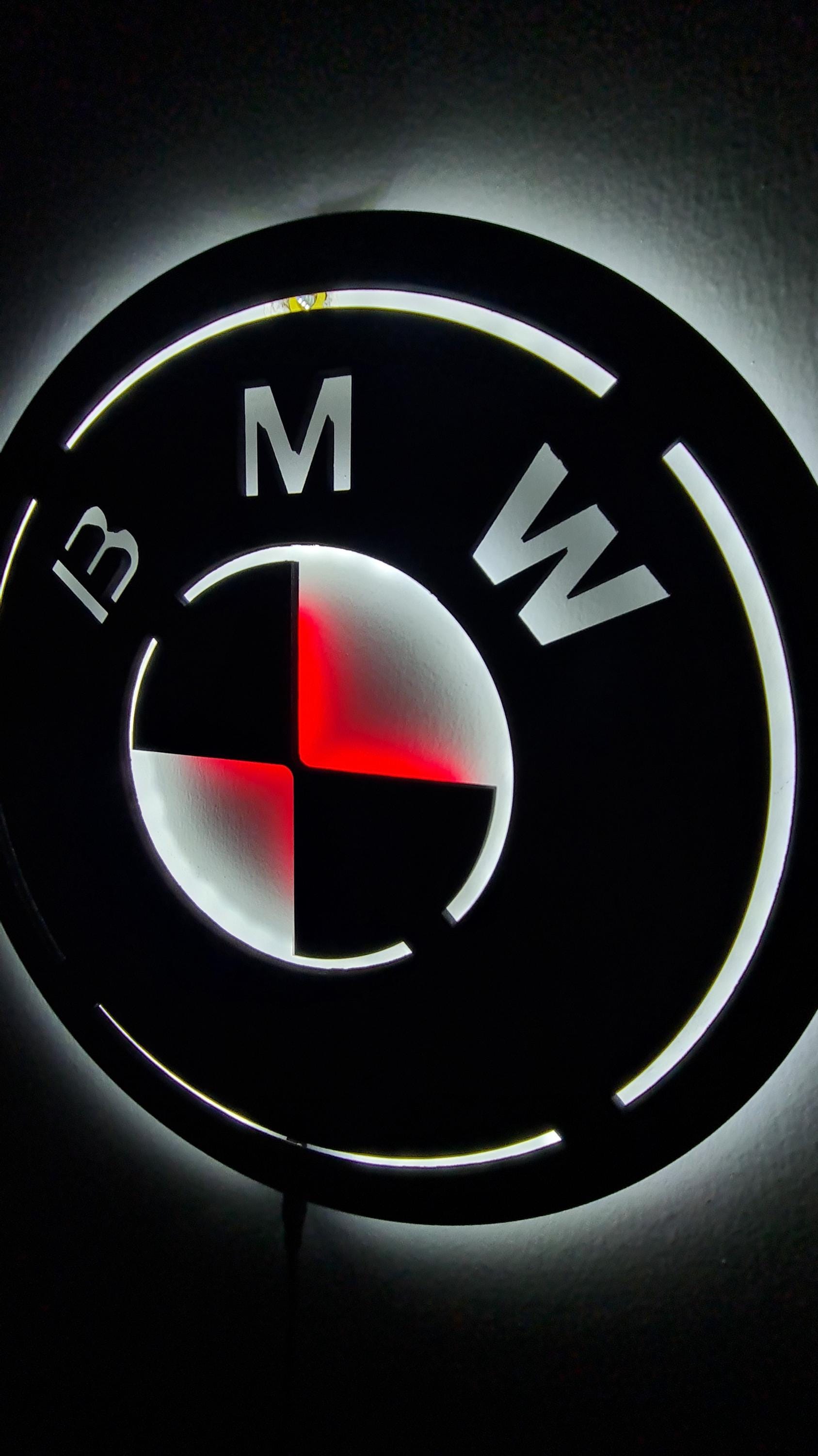 Bmw LED Lighted Sign, Illuminated Sleek Garage Decor, Perfect for Car ...