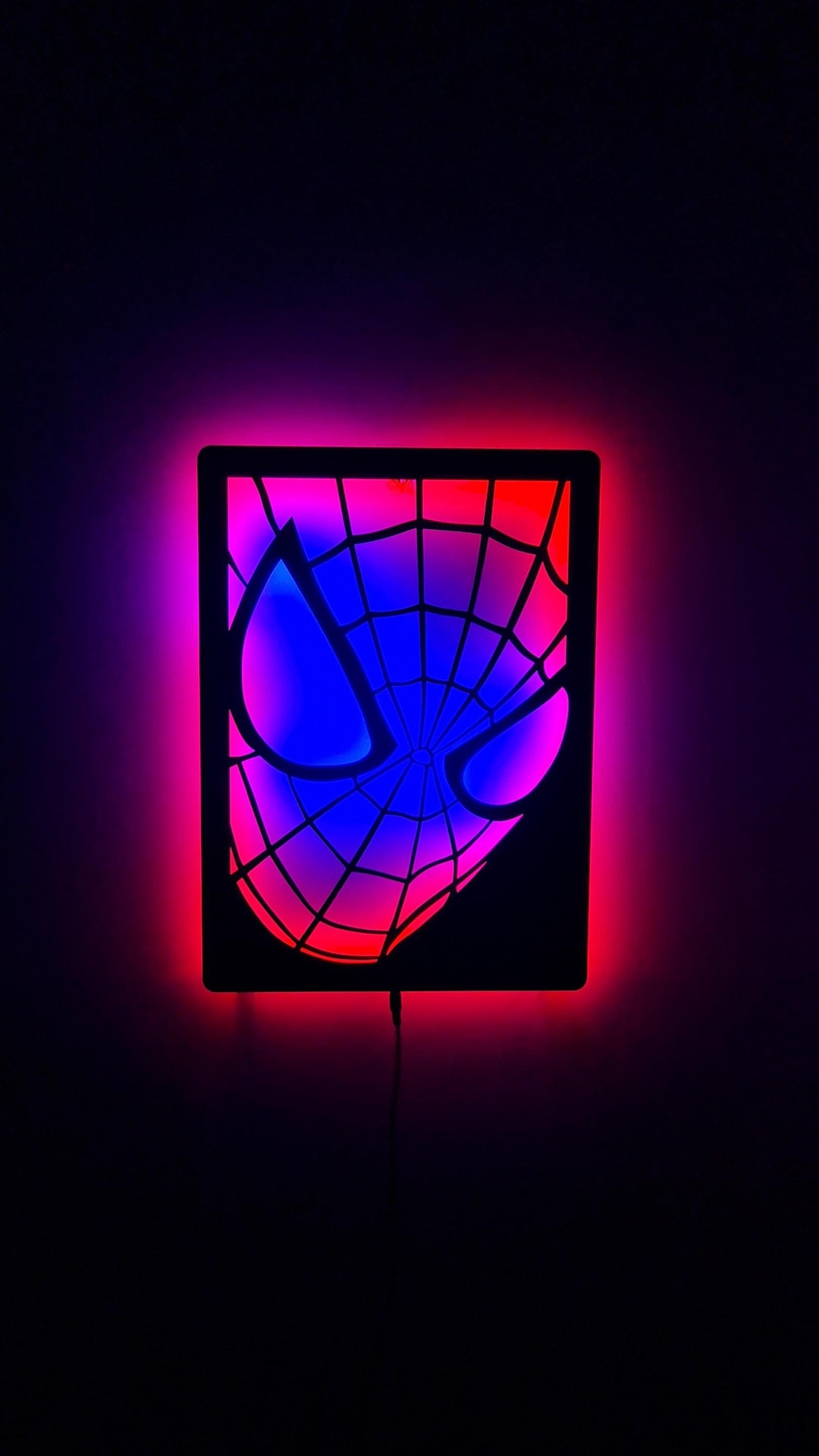 Spiderman Led Lighted Sign, Avengers Hero Fans Sleek Gift, Perfect ...