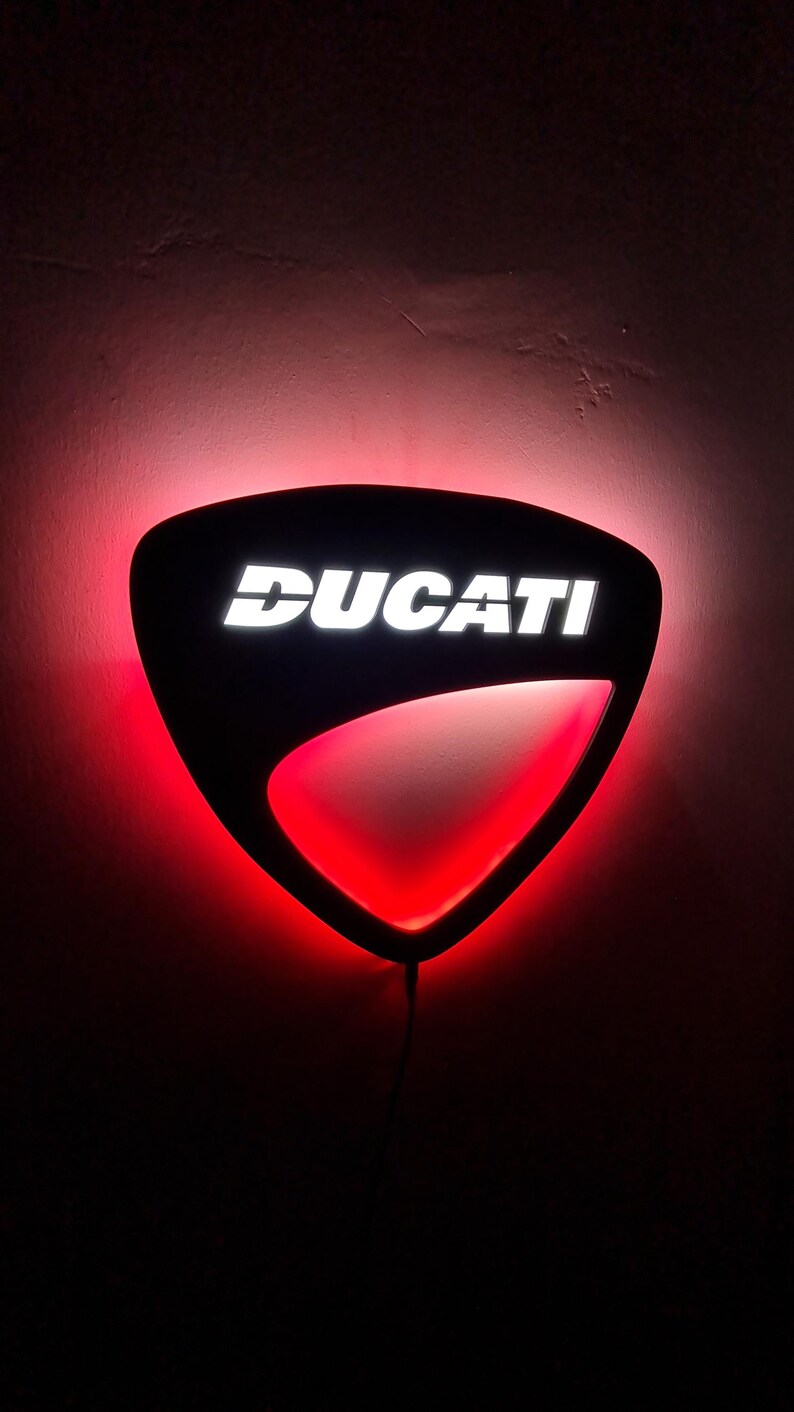 Ducati Motorcycles LED Lighted Sign, Supersport Motorcycle Illuminated ...
