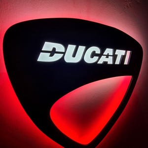 Ducati Motorcycles LED Lighted Sign, Supersport Motorcycle Illuminated ...