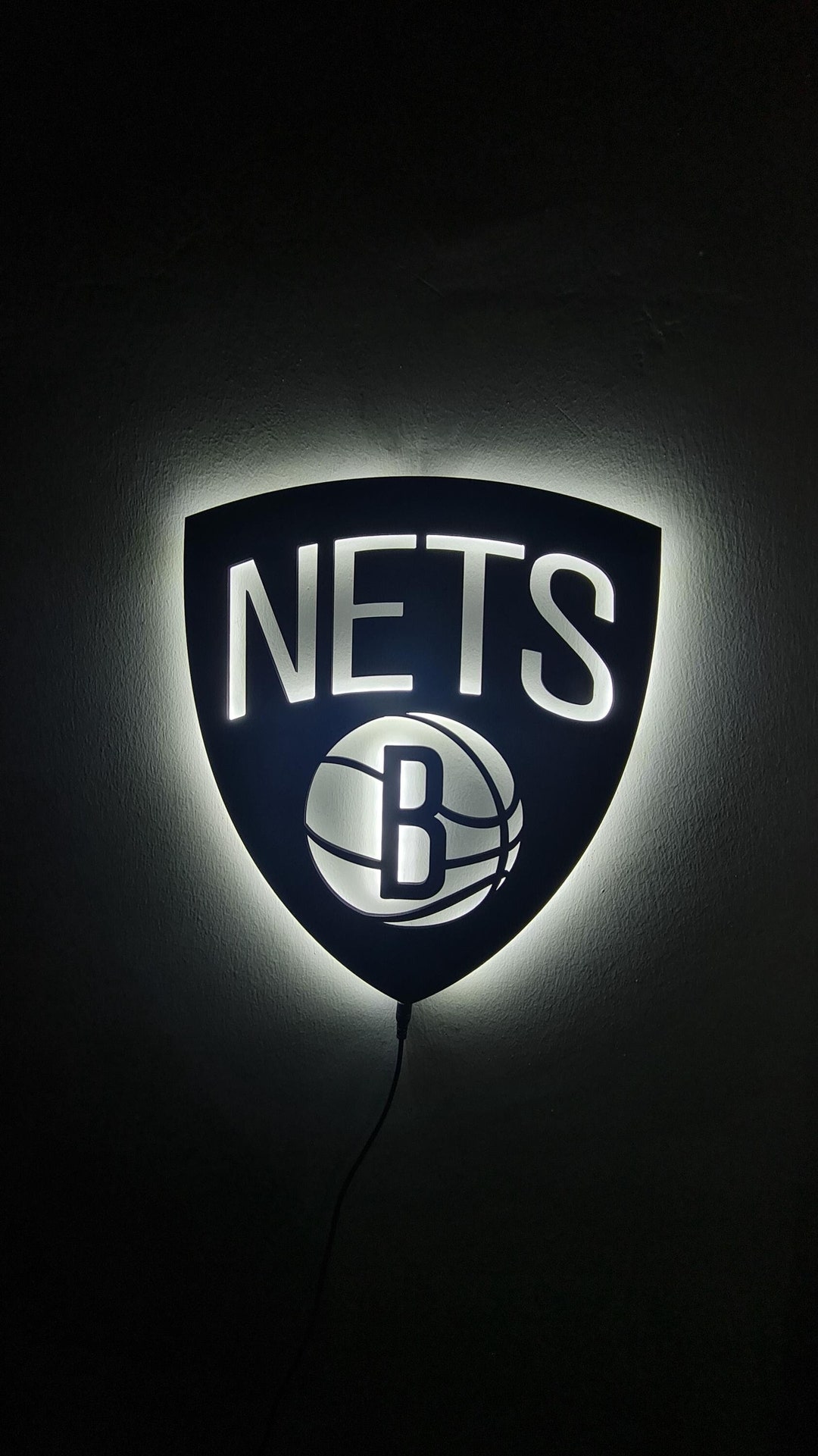 Brooklyn Nets LED Lighted Sign, Nets Basketball Team Emblem Illuminated ...