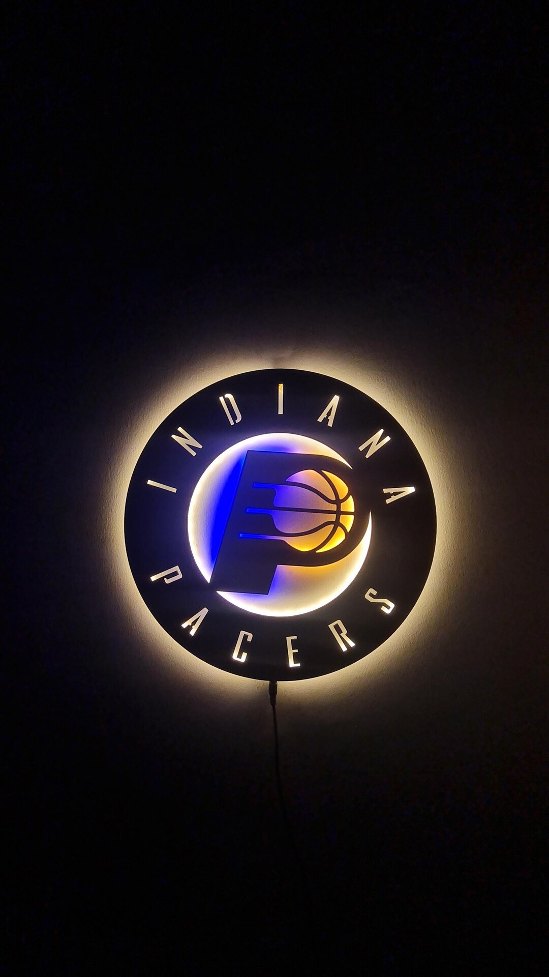 Indiana Pacers Basketball Team Emblem LED Lighted Sign, Indiana Pacers ...