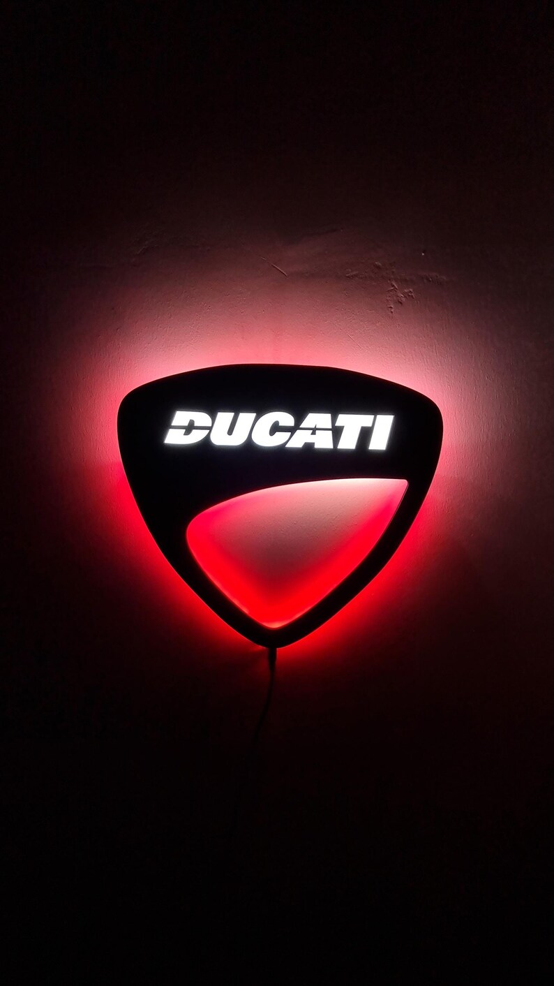 Ducati Motorcycles LED Lighted Sign, Supersport Motorcycle Illuminated ...