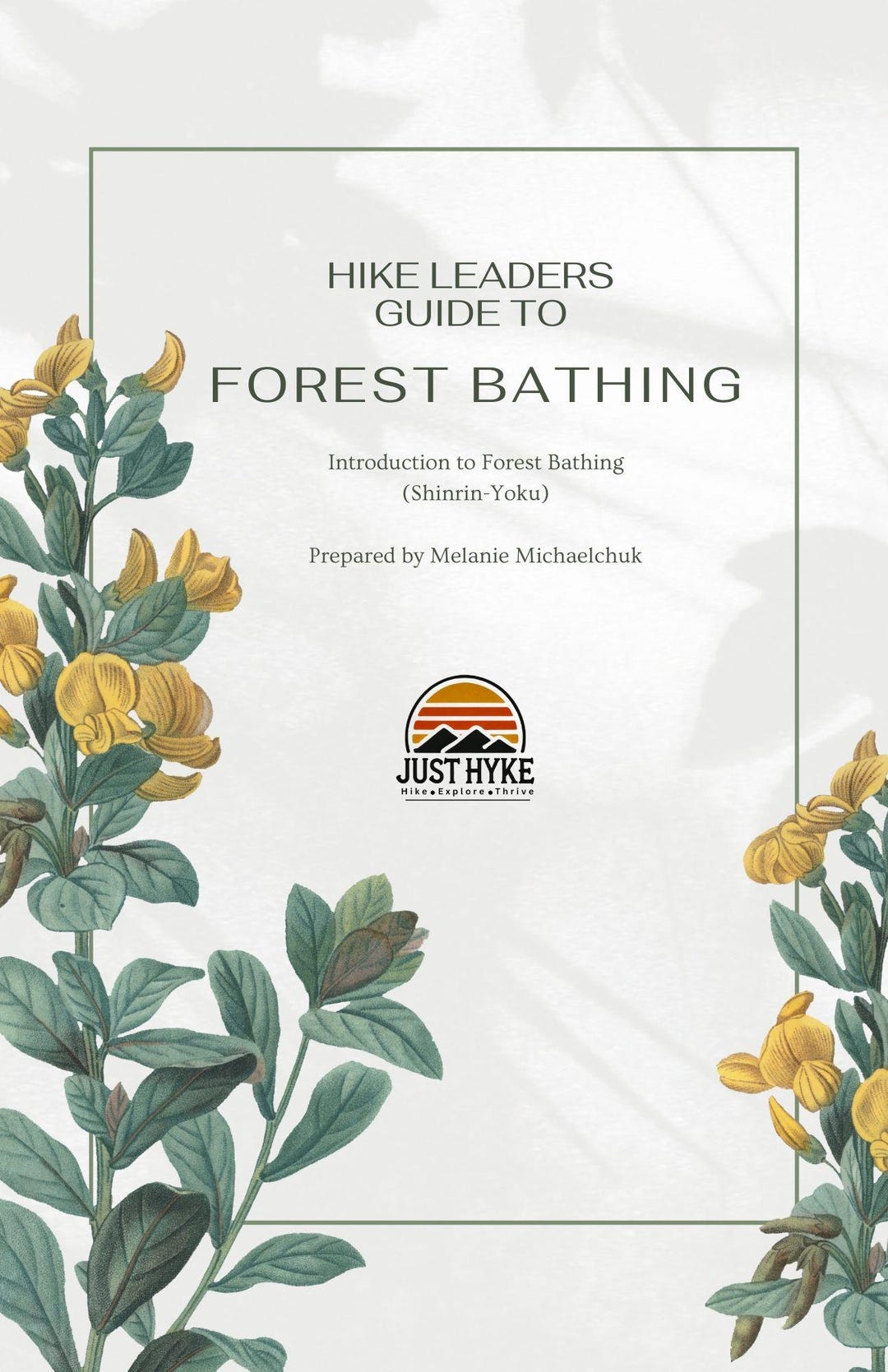 Hike Leaders Guide to Forest Bathing - Etsy