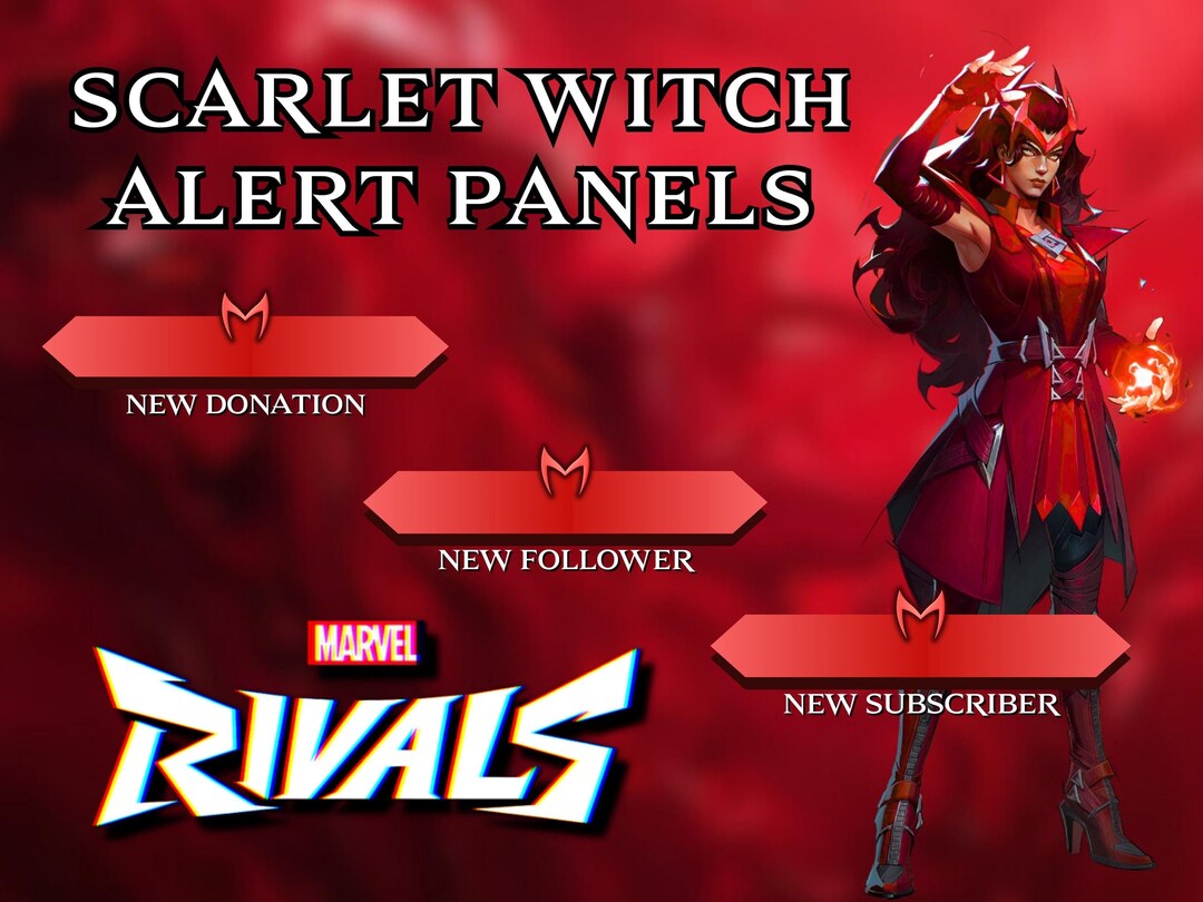 Marvel Rivals Twitch / Youtube Overlay | Scarlet Witch Themed | Alert ...
