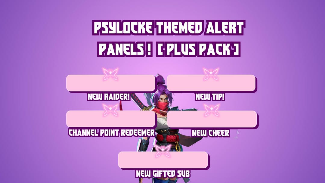 Marvel Rivals Twitch / Youtube Overlay | Psylocke Themed | Alert Panels ...