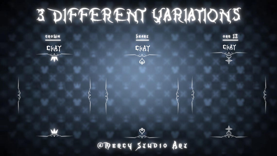 Minimalistic Chat Box Overlay | Kingdom Hearts Themed | Twitch/youtube ...