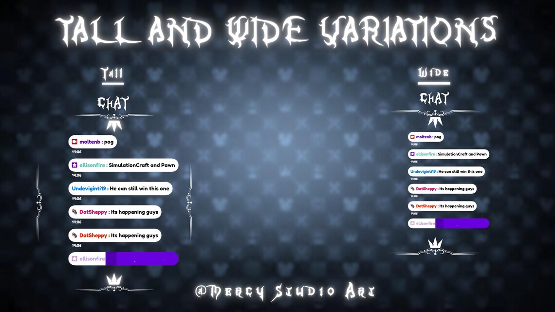 Minimalistic Chat Box Overlay | Kingdom Hearts Themed | Twitch/youtube ...