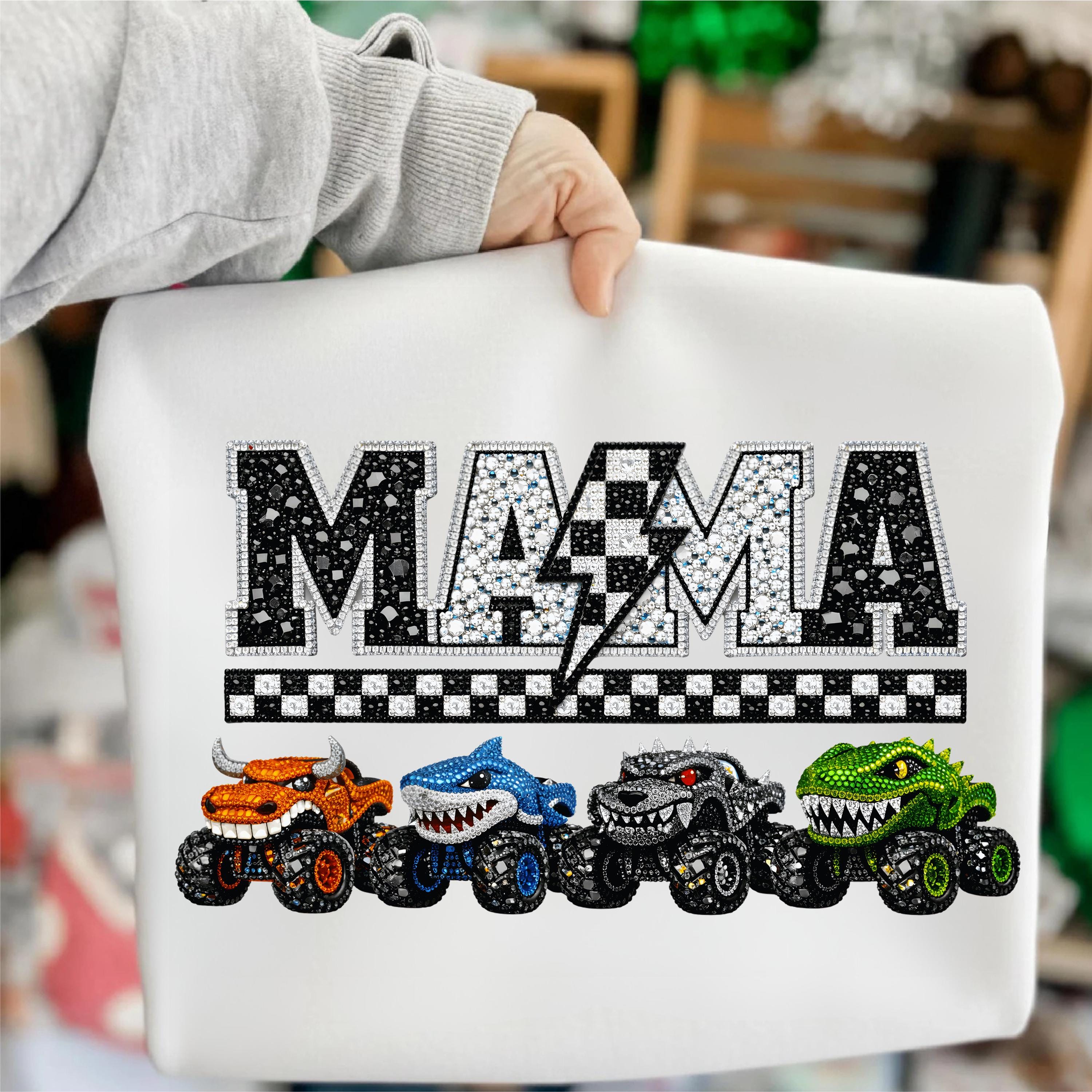 Bling Monster Truck Mama PNG | Diamond Mom Shirt Design (digital File ...
