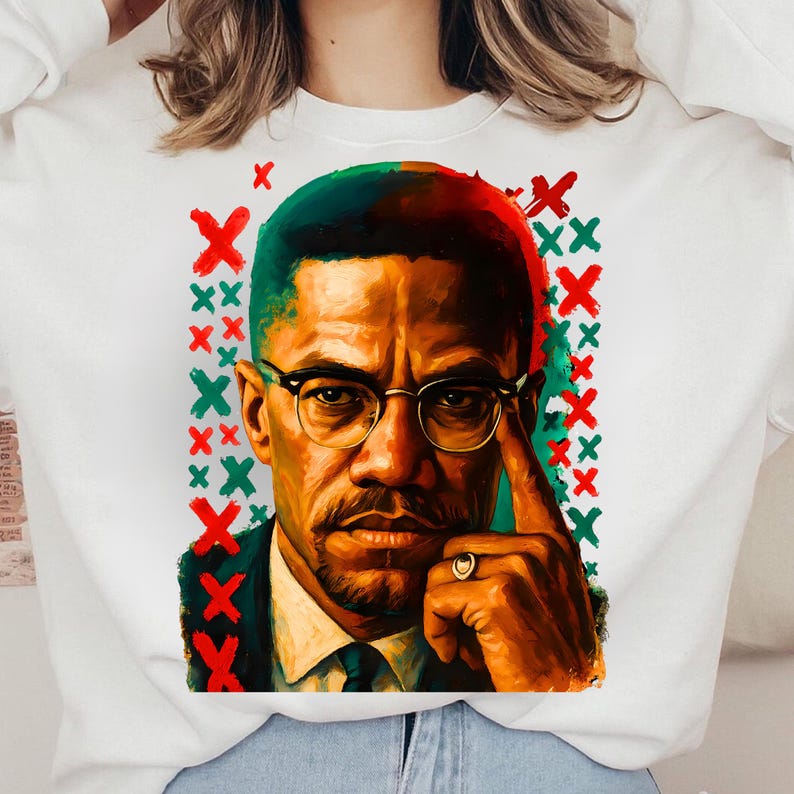 Malcolm X - Black History Month PNG: BLM Pride Art (digital Download ...