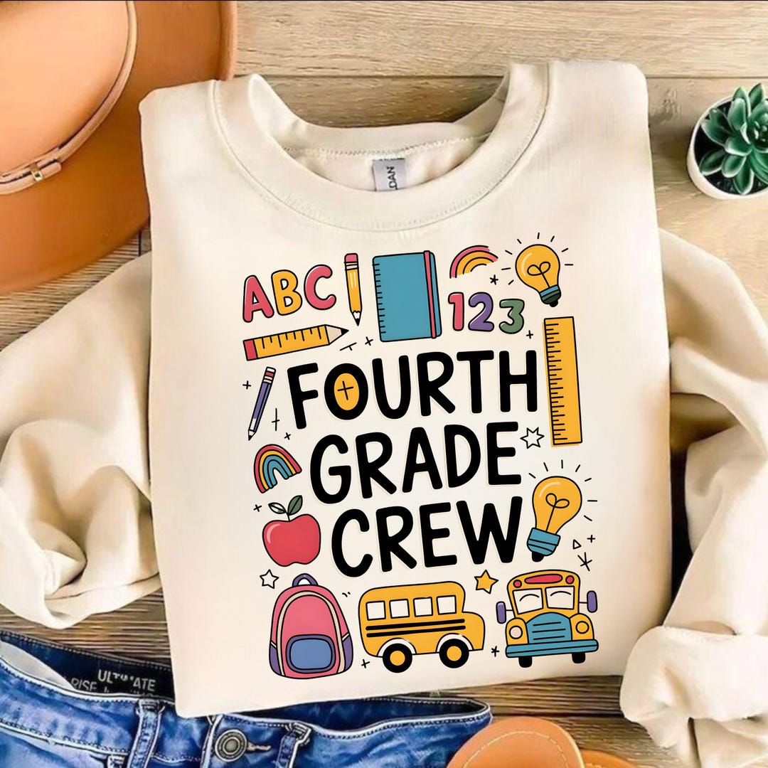 Fourth Grade PNG, Back to School PNG Svg, 4th Grade Png, Fourth Grade ...