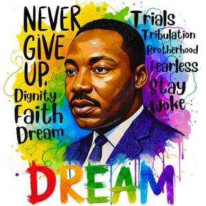 Watercolor Martin Luther King Png:juneteenth 1865 PNG , Black History ...