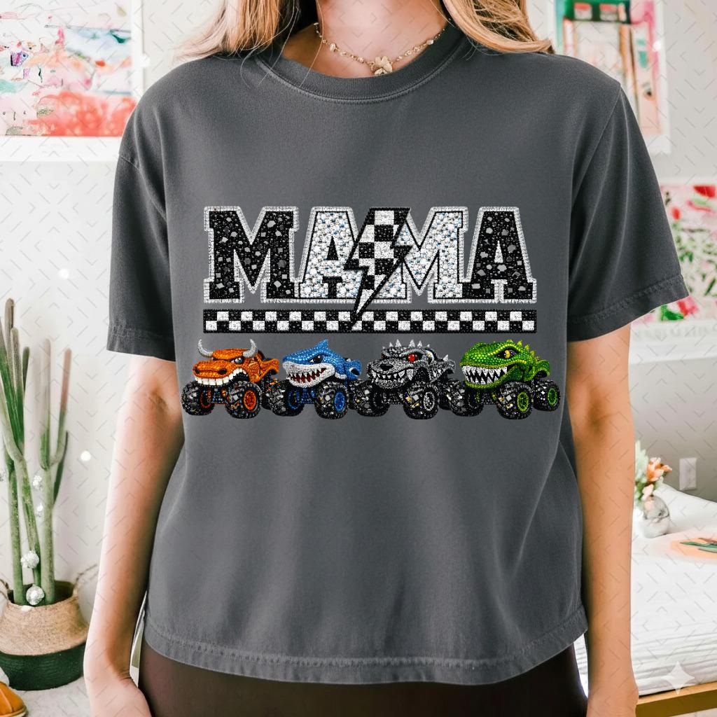 Bling Monster Truck Mama PNG | Diamond Mom Shirt Design (digital File ...