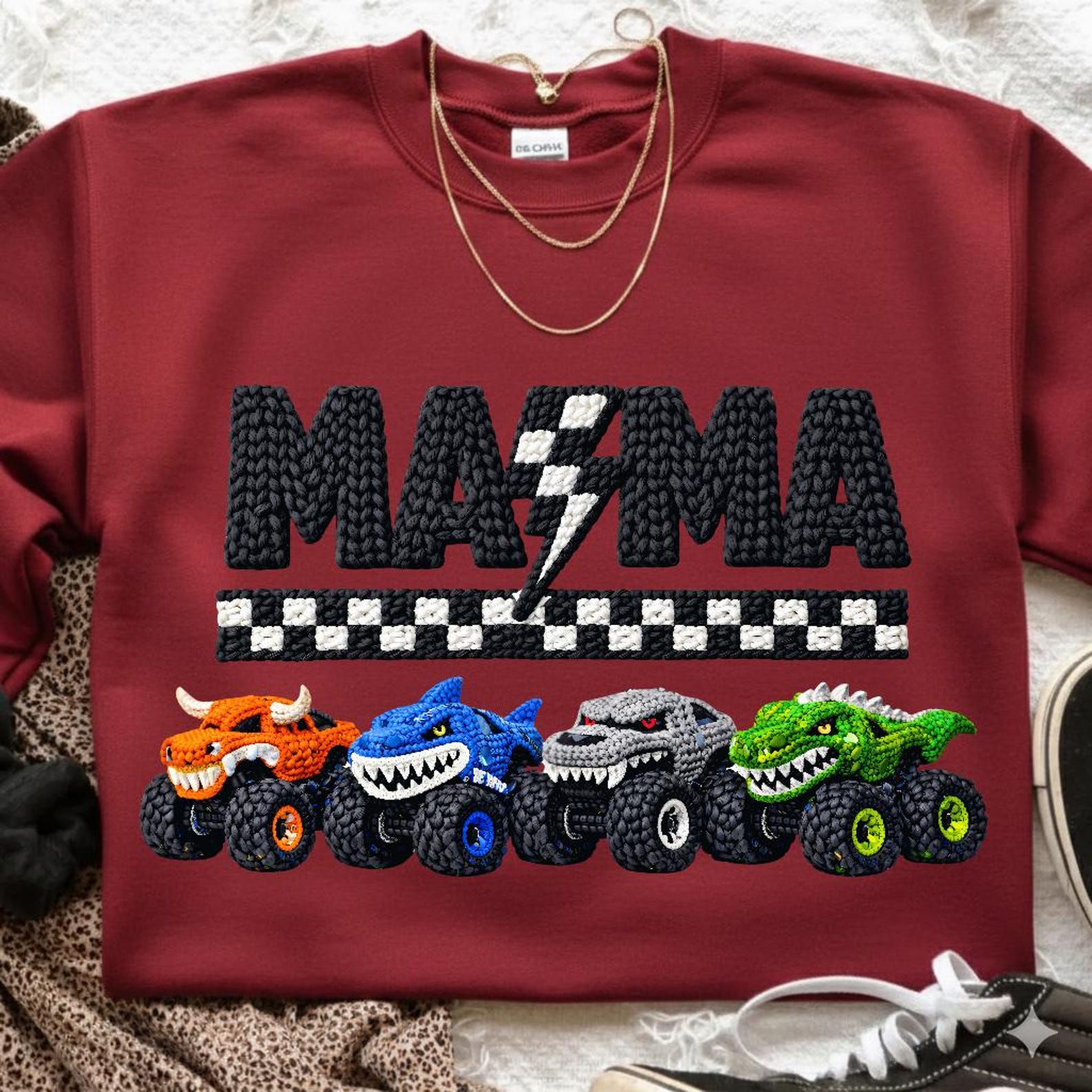 Bling Monster Truck Mama PNG | Diamond Mom Shirt Design (digital File ...