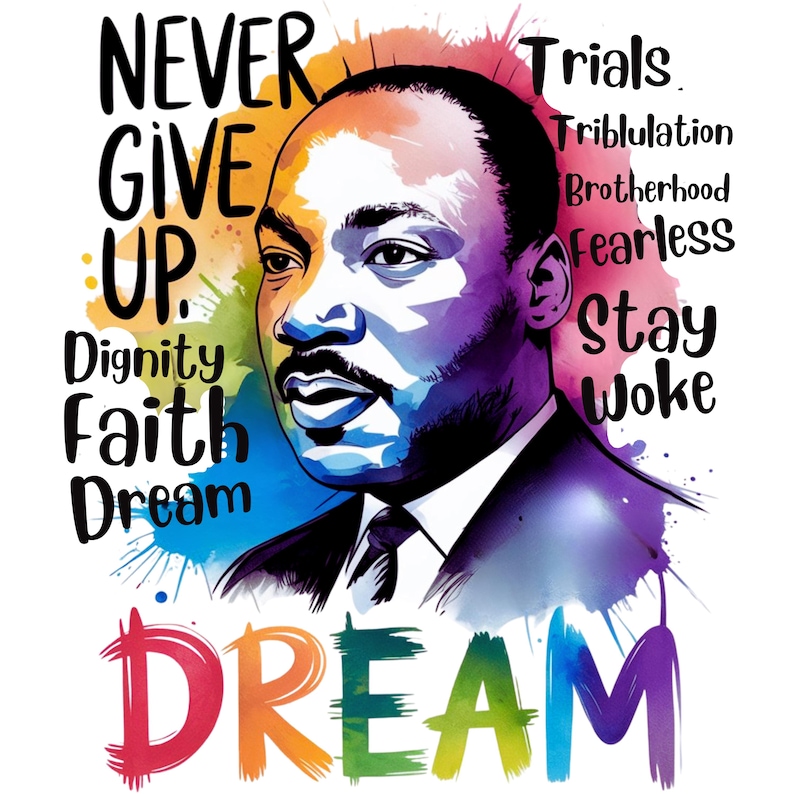 Watercolor Martin Luther King PNG: Black History Clipart (digital ...