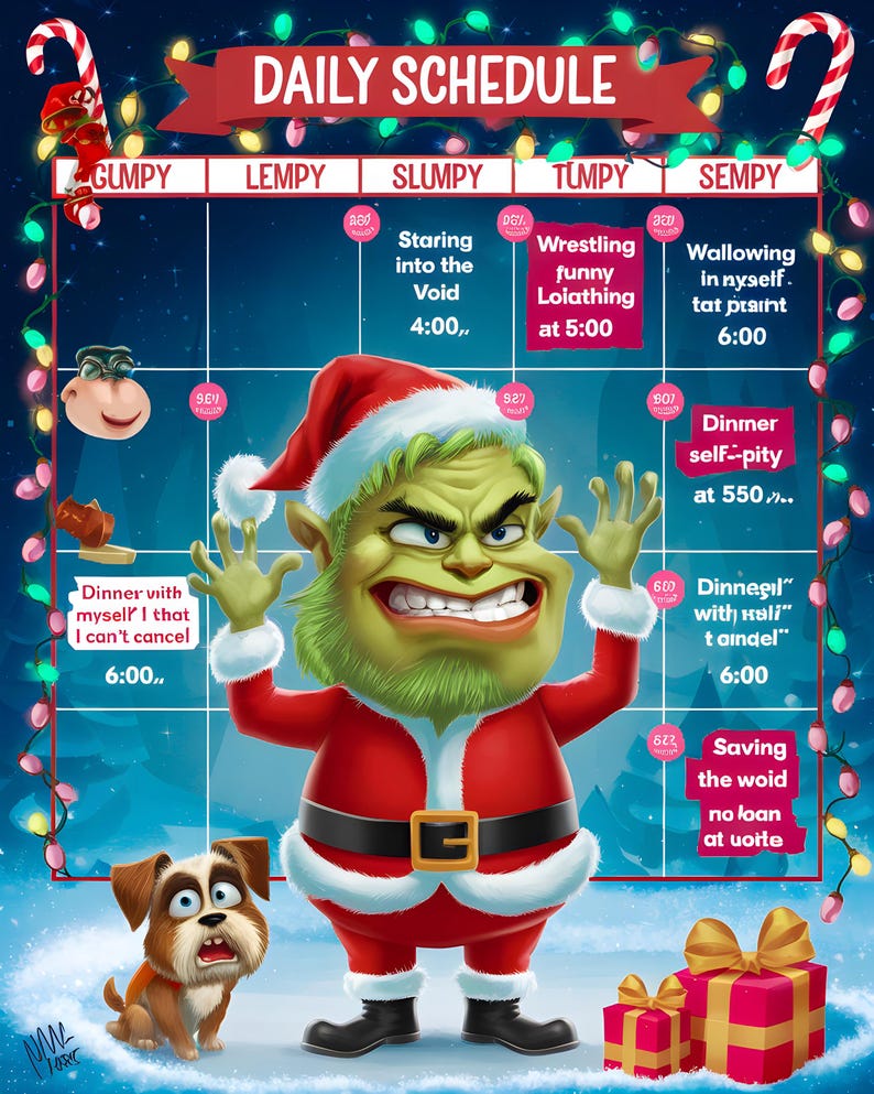 My Day Grinch PNG, Grinch Schedule Png, Im Booked Png, Cartoon Grinch ...