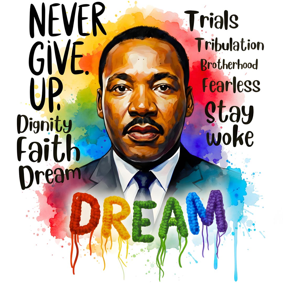 Watercolor Martin Luther King PNG: I Have a Dream ,black History ...