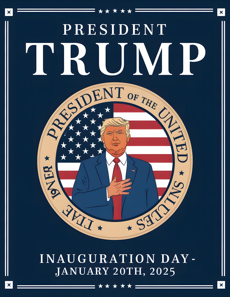Donald Trump Inauguration Day 2025 Png, 47th US President Inauguration ...