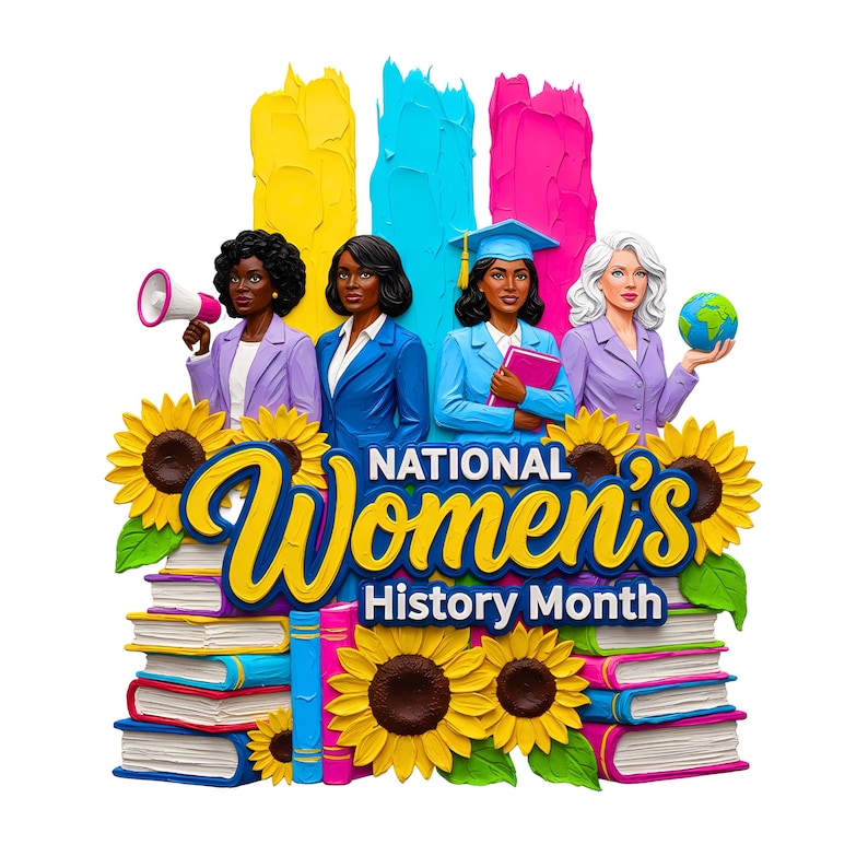 Women's History Month Brush Design PNG, Sublimation Download - Etsy