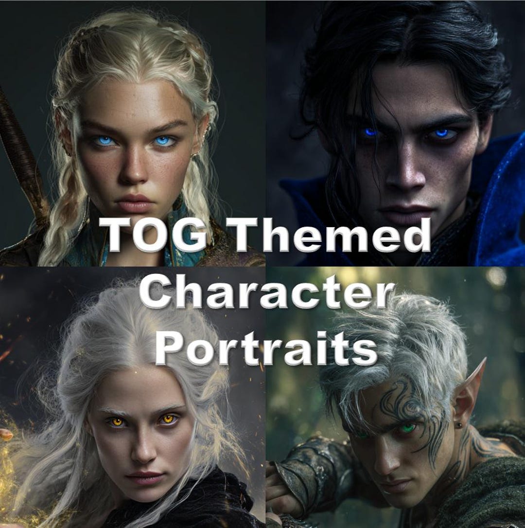 TOG Themed Character Portrait Image Pack 1 - Etsy